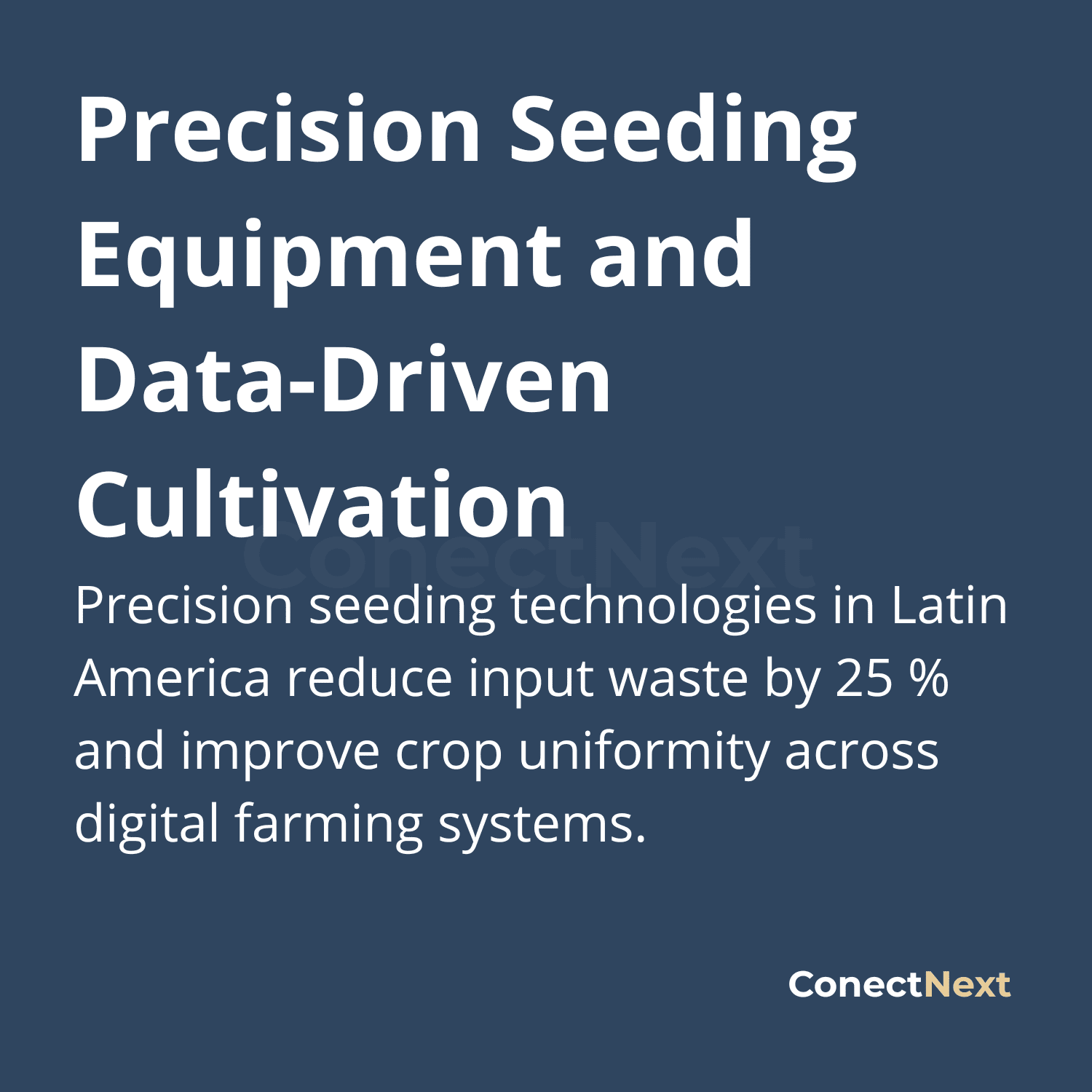 Equipos de siembra de precisión y cultivo basado en datos