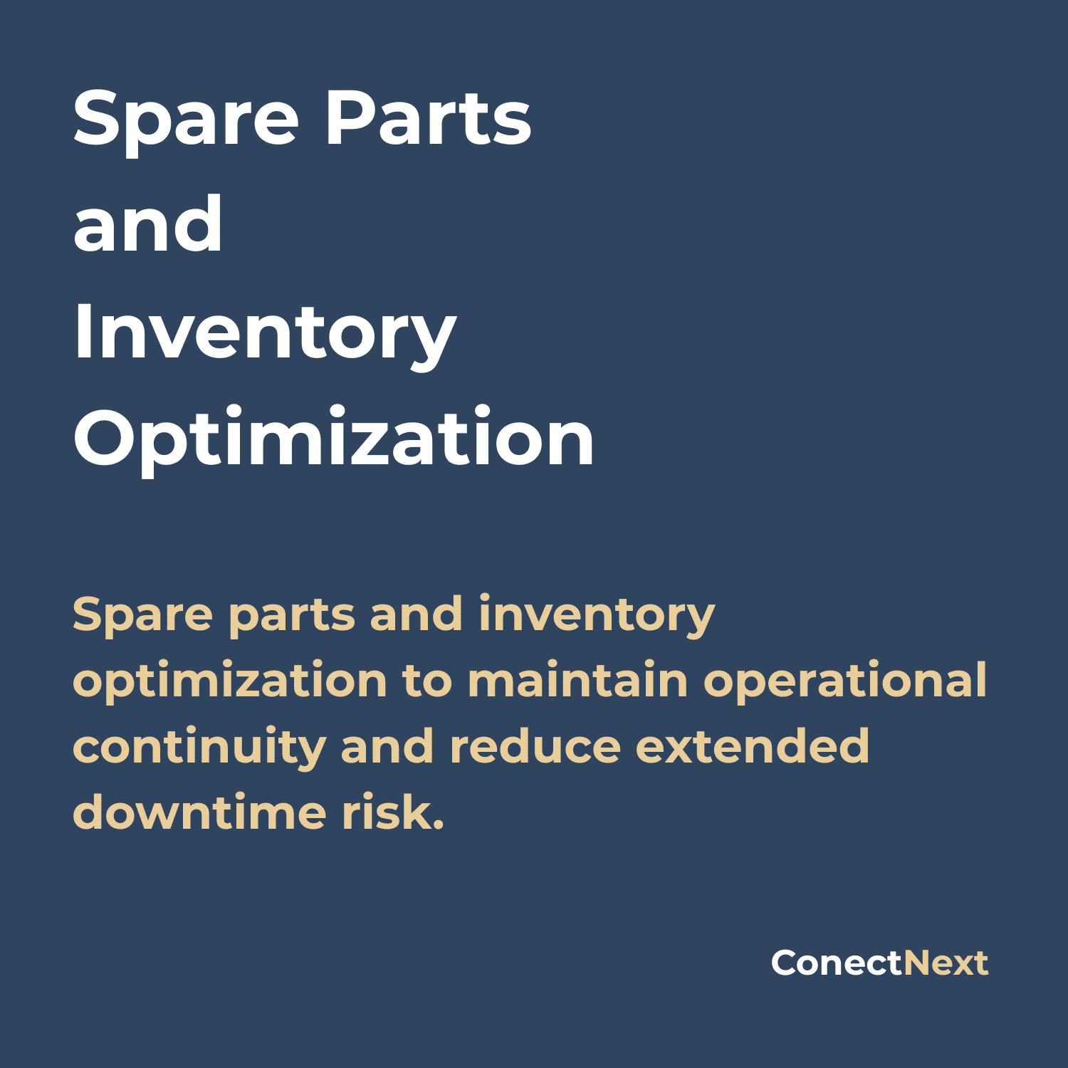 Spare Parts and Inventory Optimization | ConectNext