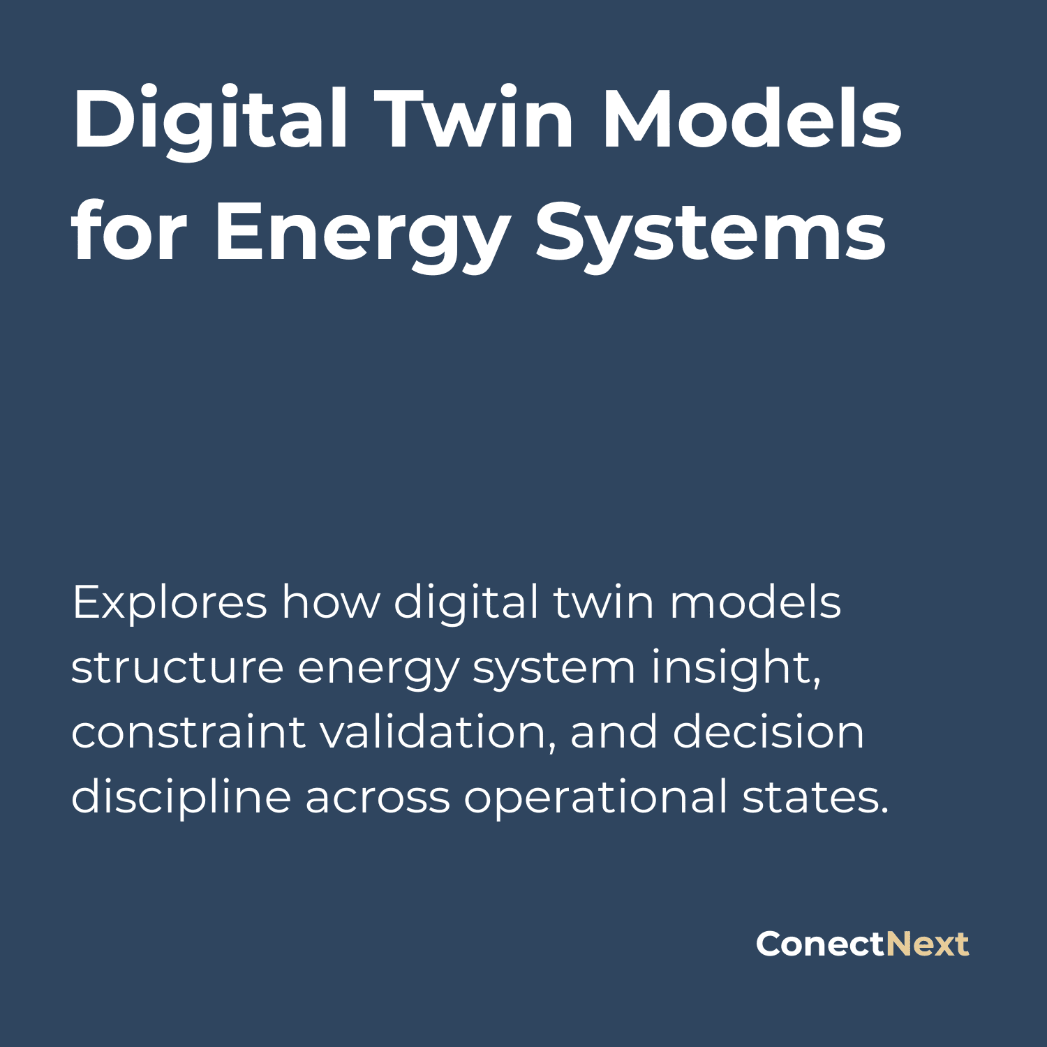 Digital Twin Models for Energy Systems | ConectNext
