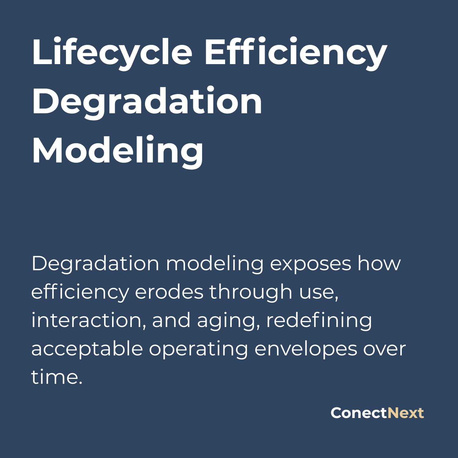 Lifecycle Efficiency Degradation Modeling | ConectNext