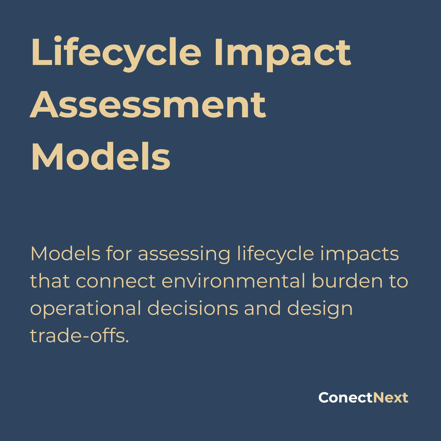 Lifecycle Impact Assessment Models | ConectNext