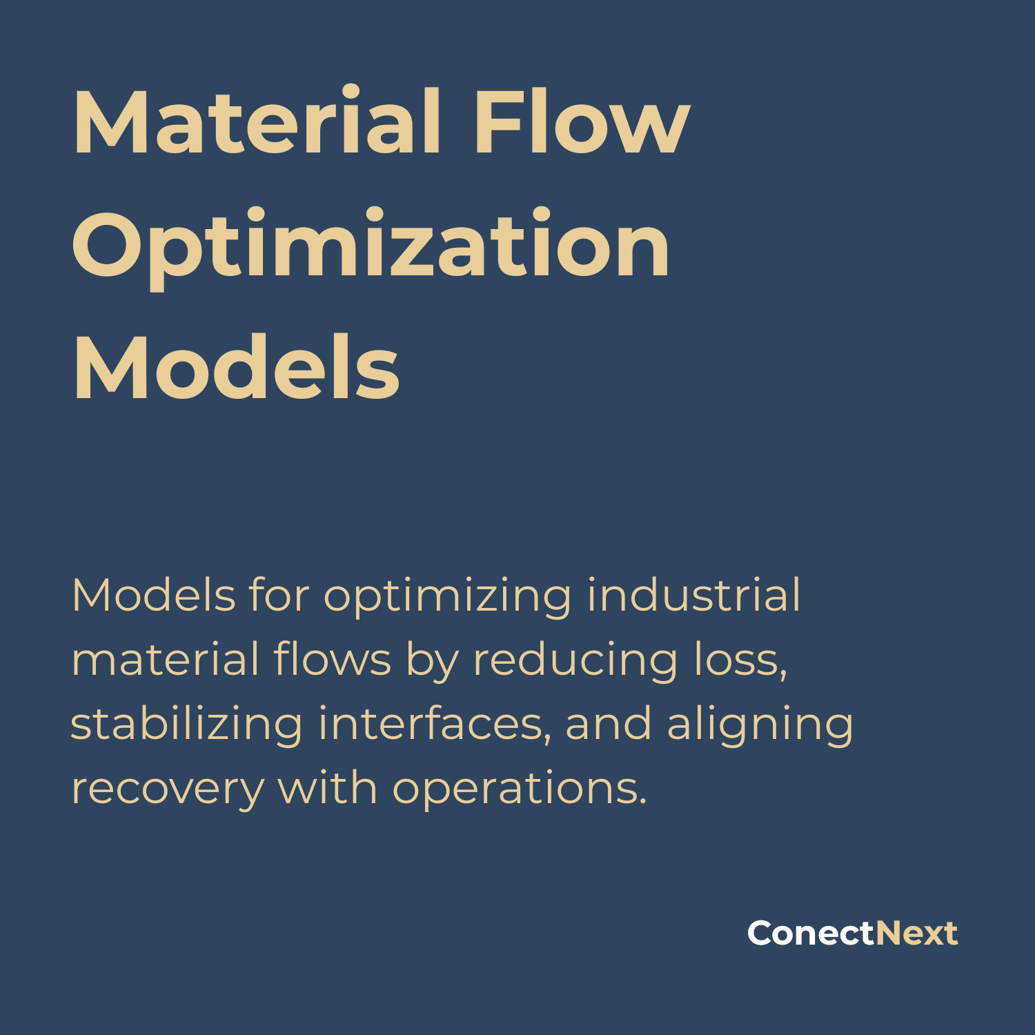 Material Flow Optimization Models | ConectNext
