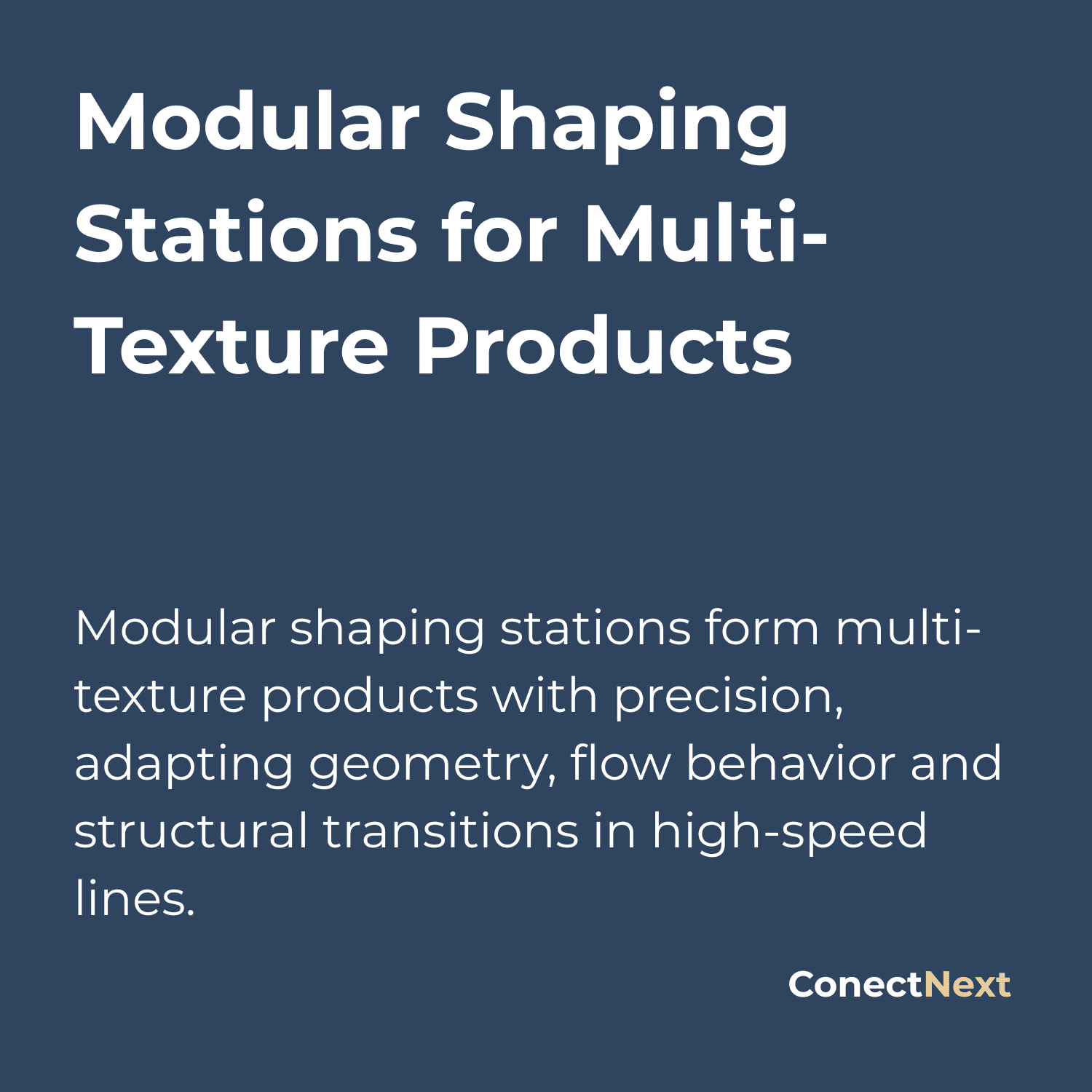 Modular Shaping Stations for Multi-Texture Products | ConectNext
