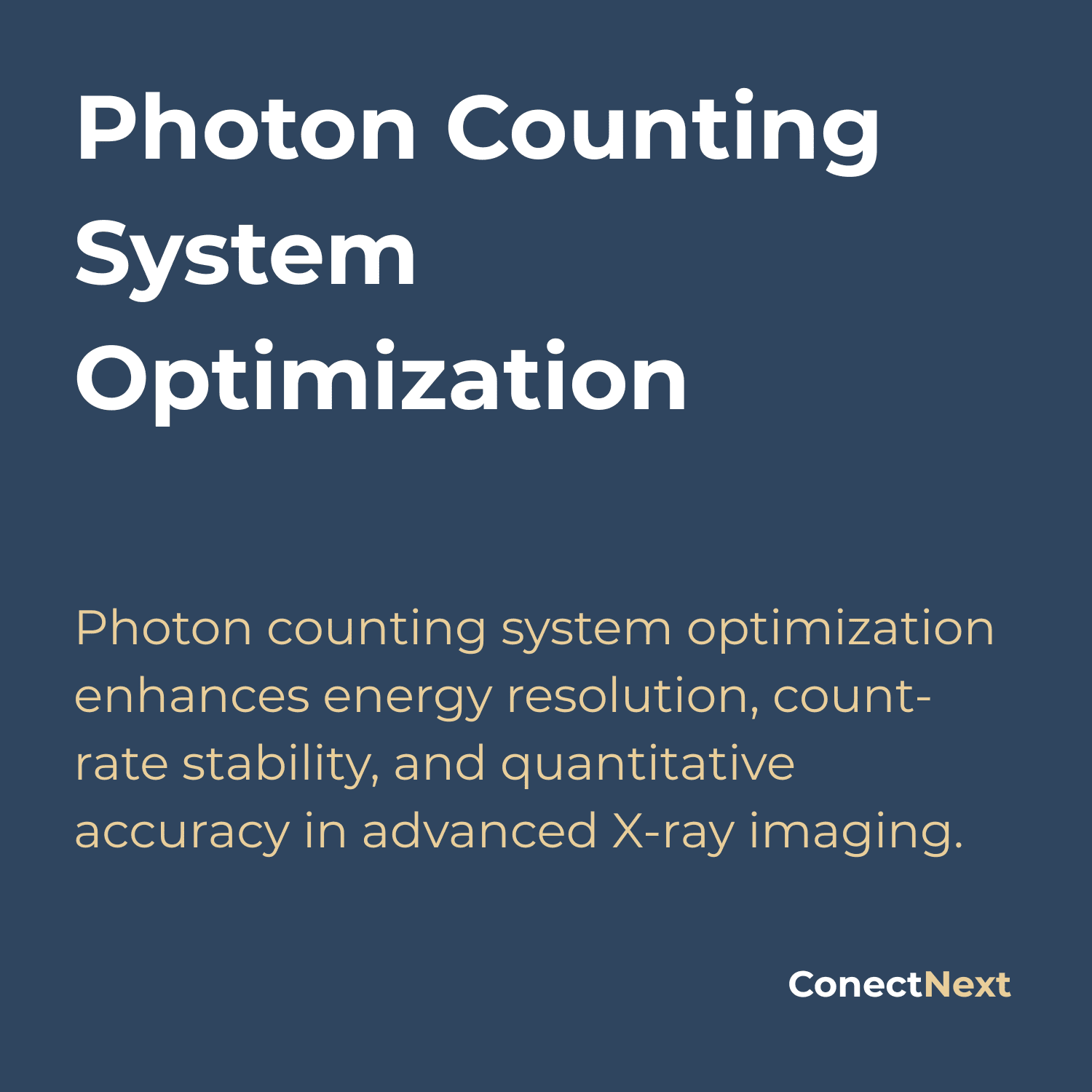 Photon Counting System Optimization | ConectNext