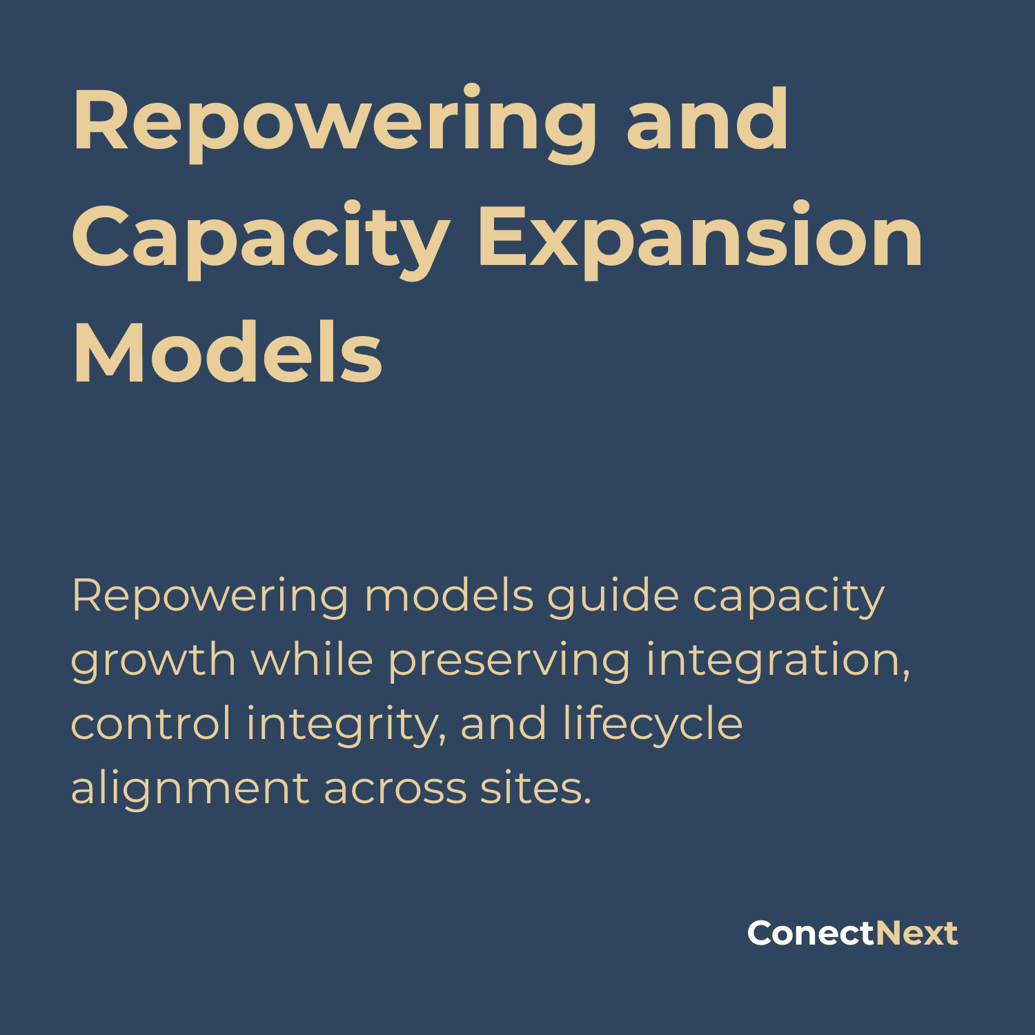 Repowering and Capacity Expansion Models | ConectNext