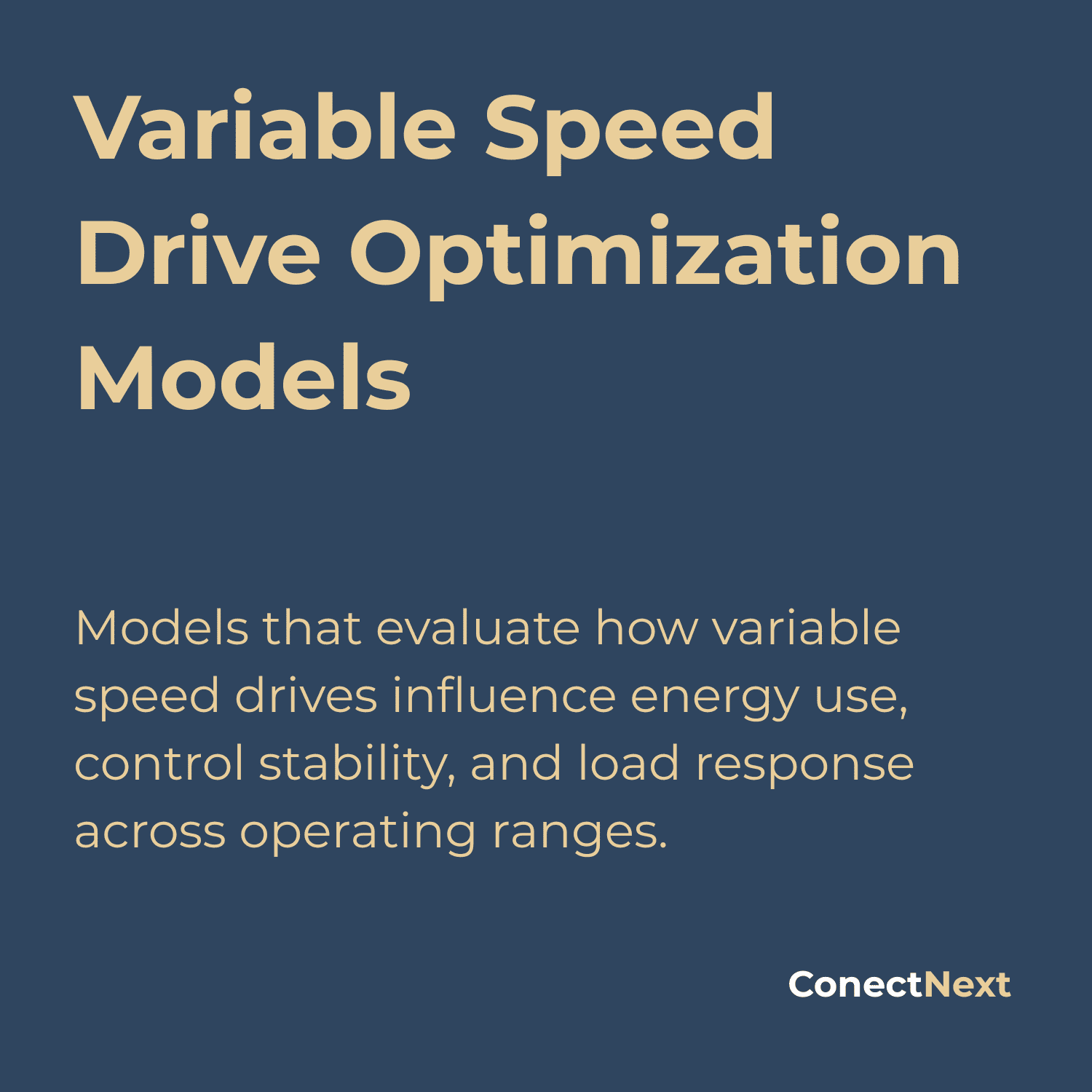 Variable Speed Drive Optimization in Energy Systems