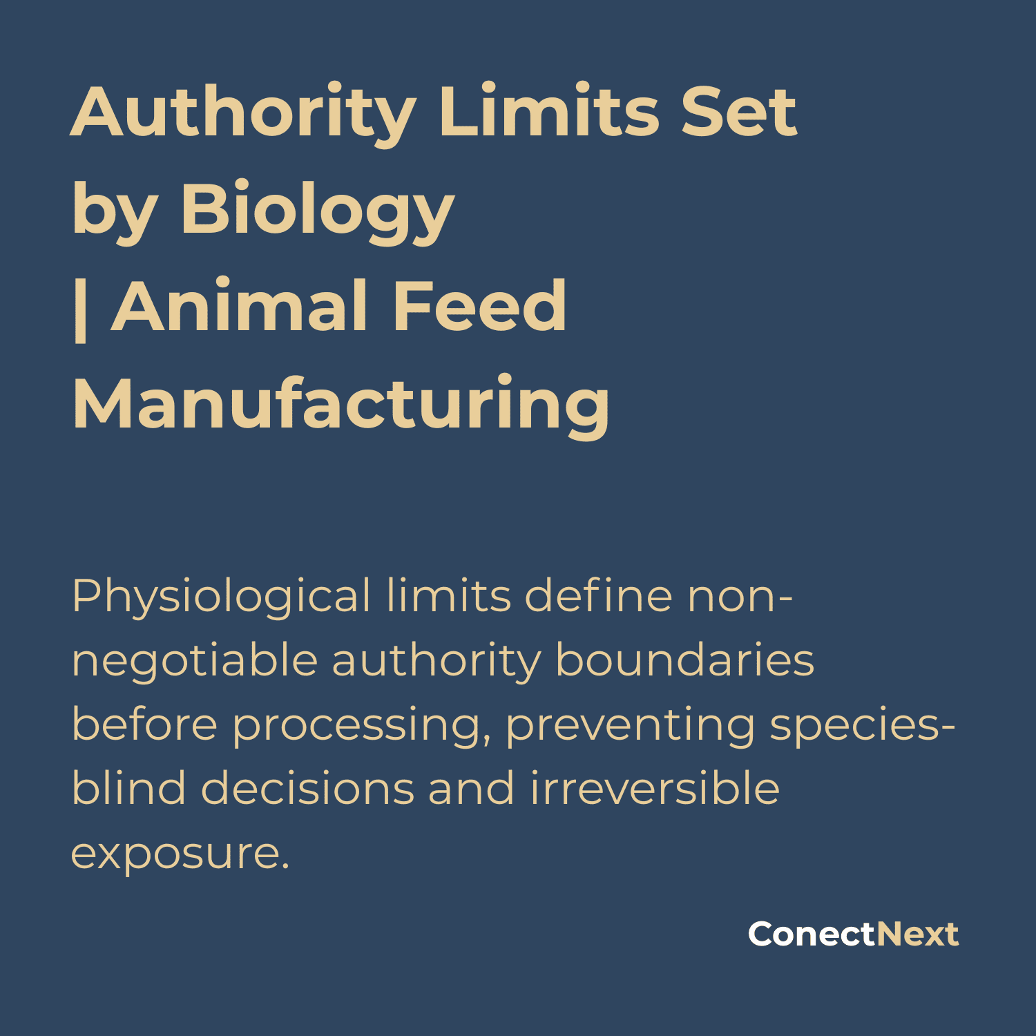 Authority Limits Set by Biology | Animal Feed Manufacturing