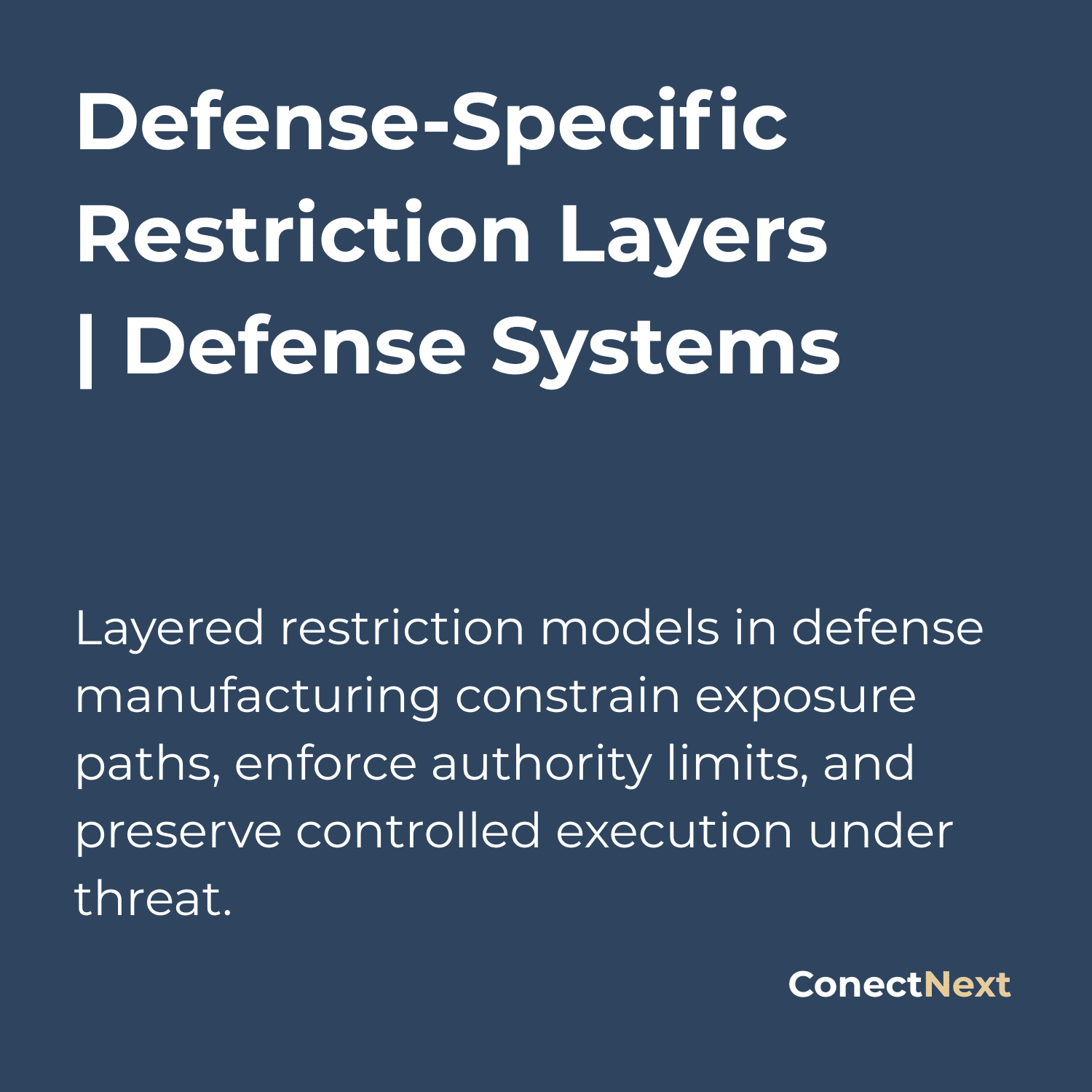 Defense-Specific Restriction Layers | ConectNext