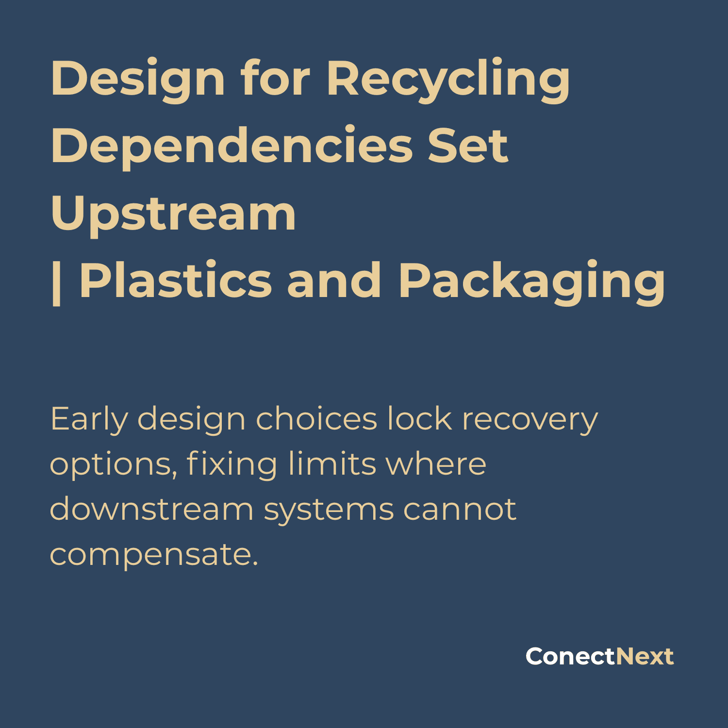 Design for Recycling Dependencies Set Upstream | Packaging