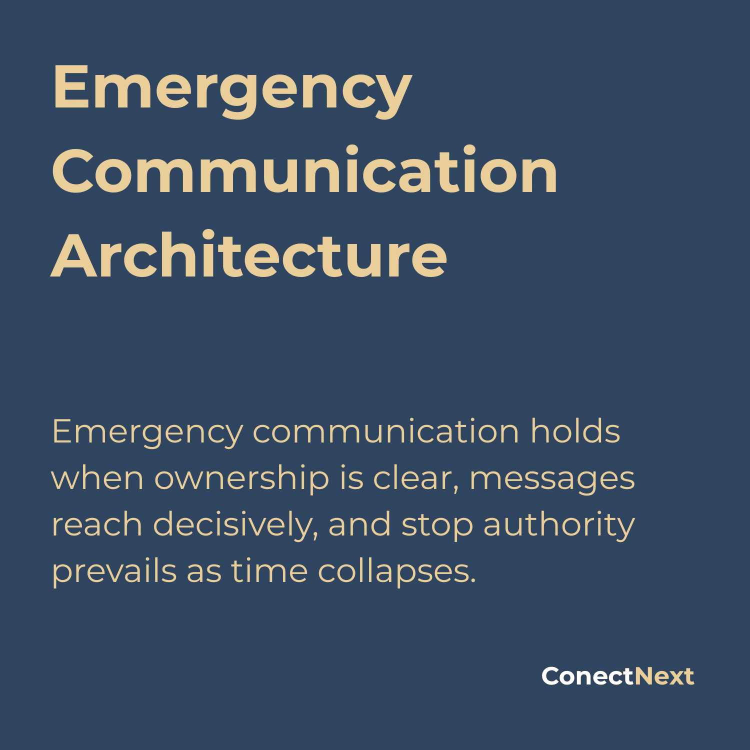 Emergency Communication Architecture