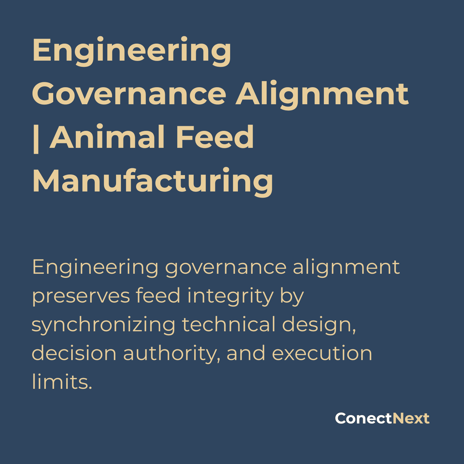Engineering Governance Alignment | Animal Feed Manufacturing