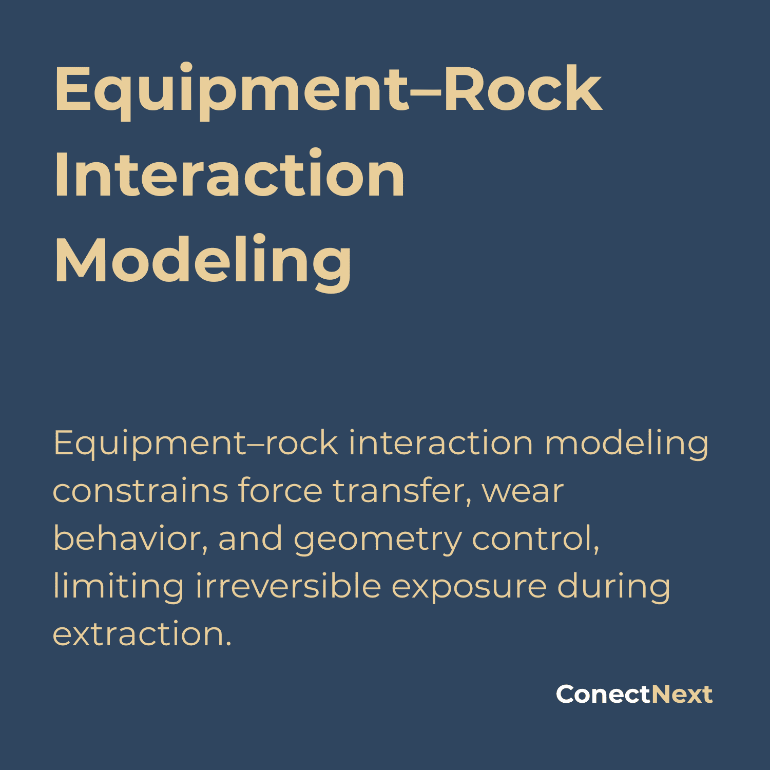 Equipment–Rock Interaction Modeling | ConectNext