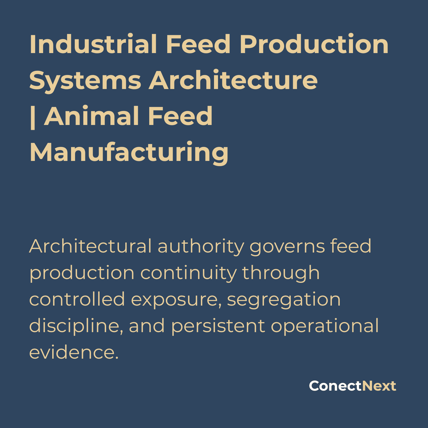 Species-Specific Animal Feed Manufacturing Architectures