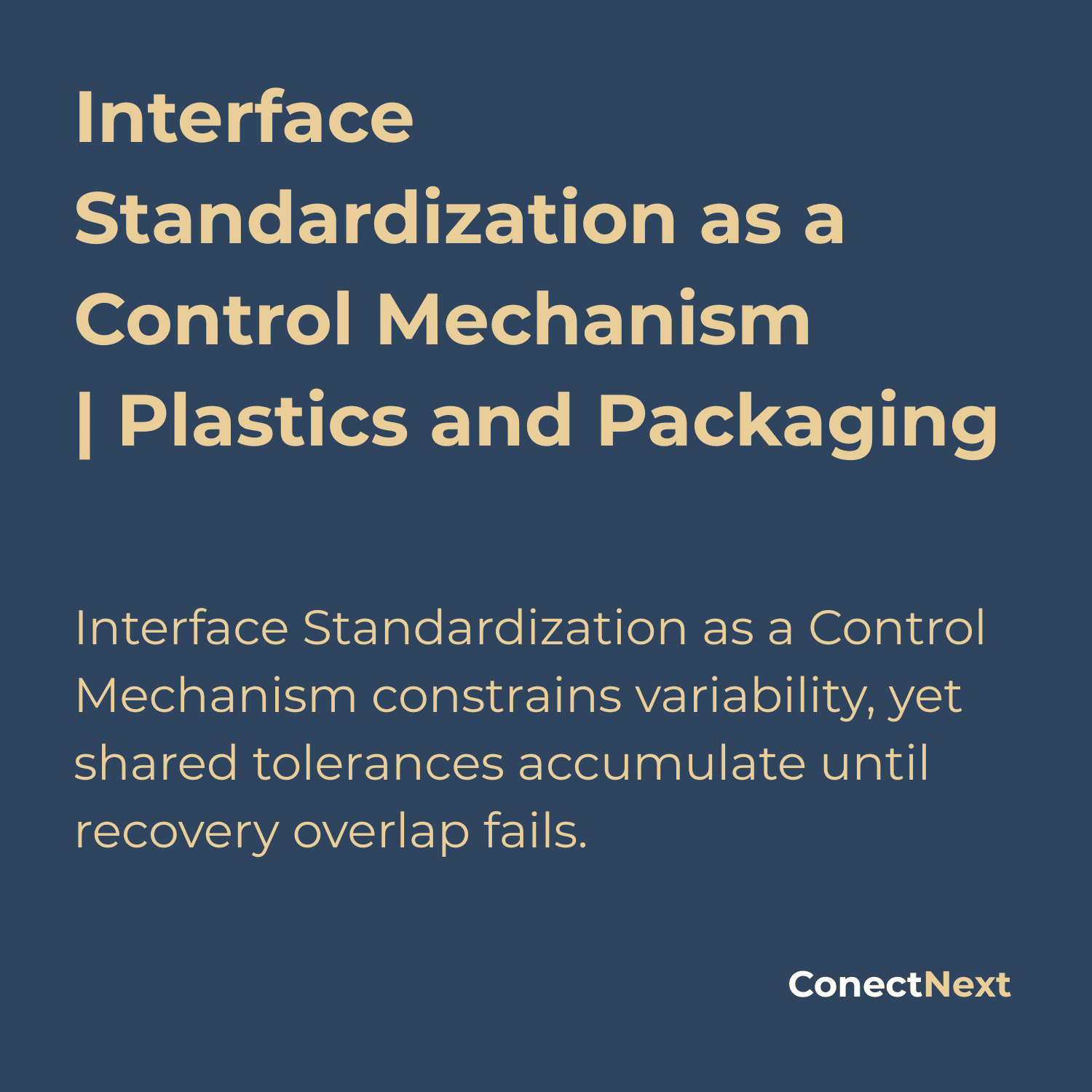Estandarización de interfaces como mecanismo de control | Plásticos y ...