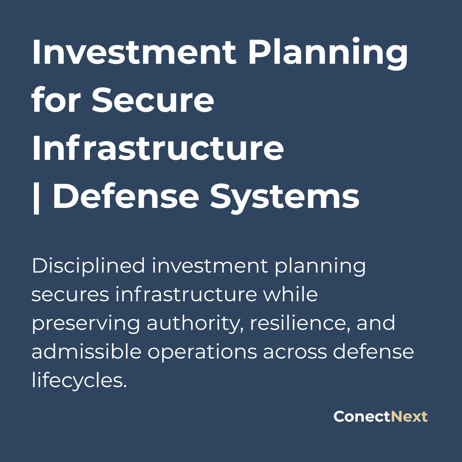 Investment Planning for Secure Infrastructure | Defense Systems ...