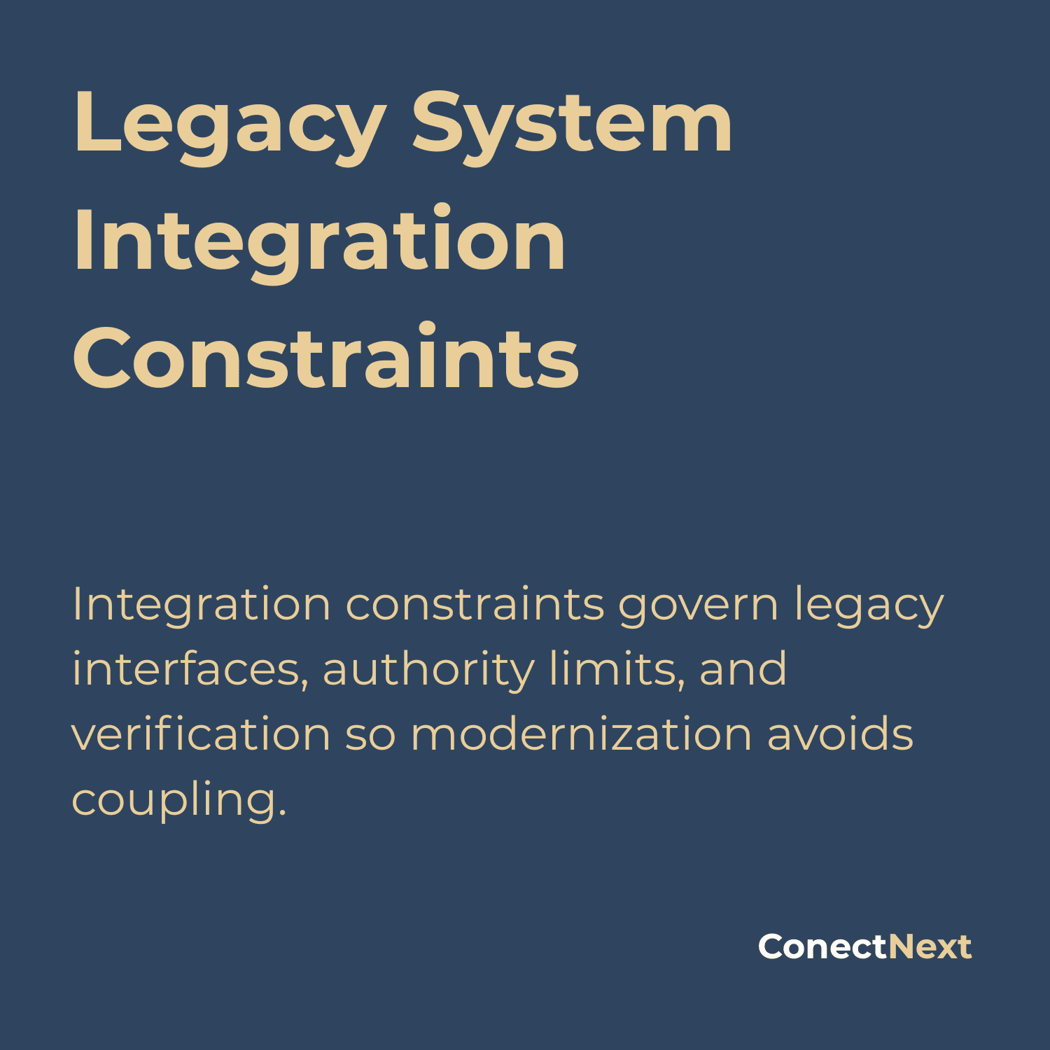 Legacy System Integration Constraints | ConectNext