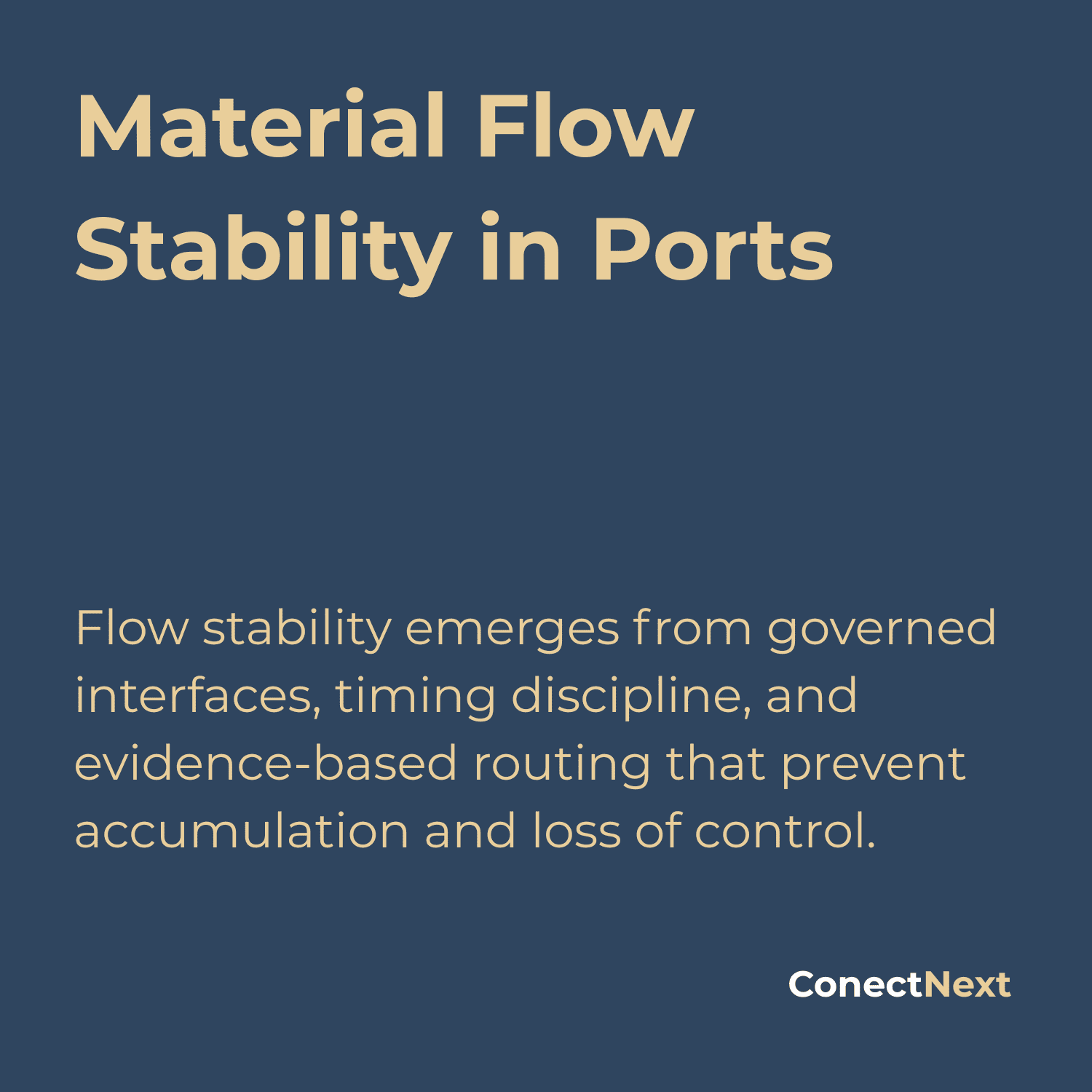 Material Flow Stability in Ports | ConectNext