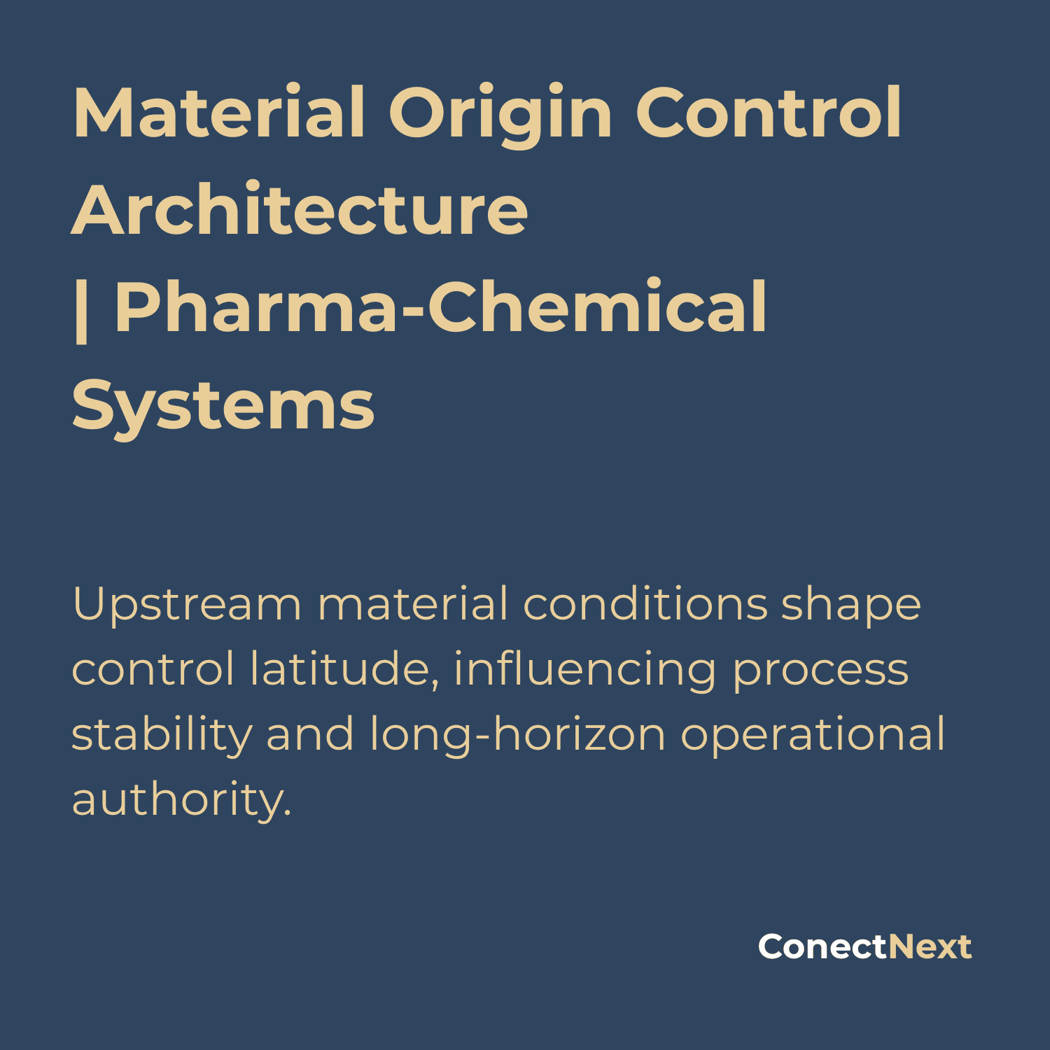 Material Origin Control Architecture | Pharma-Chemical Systems
