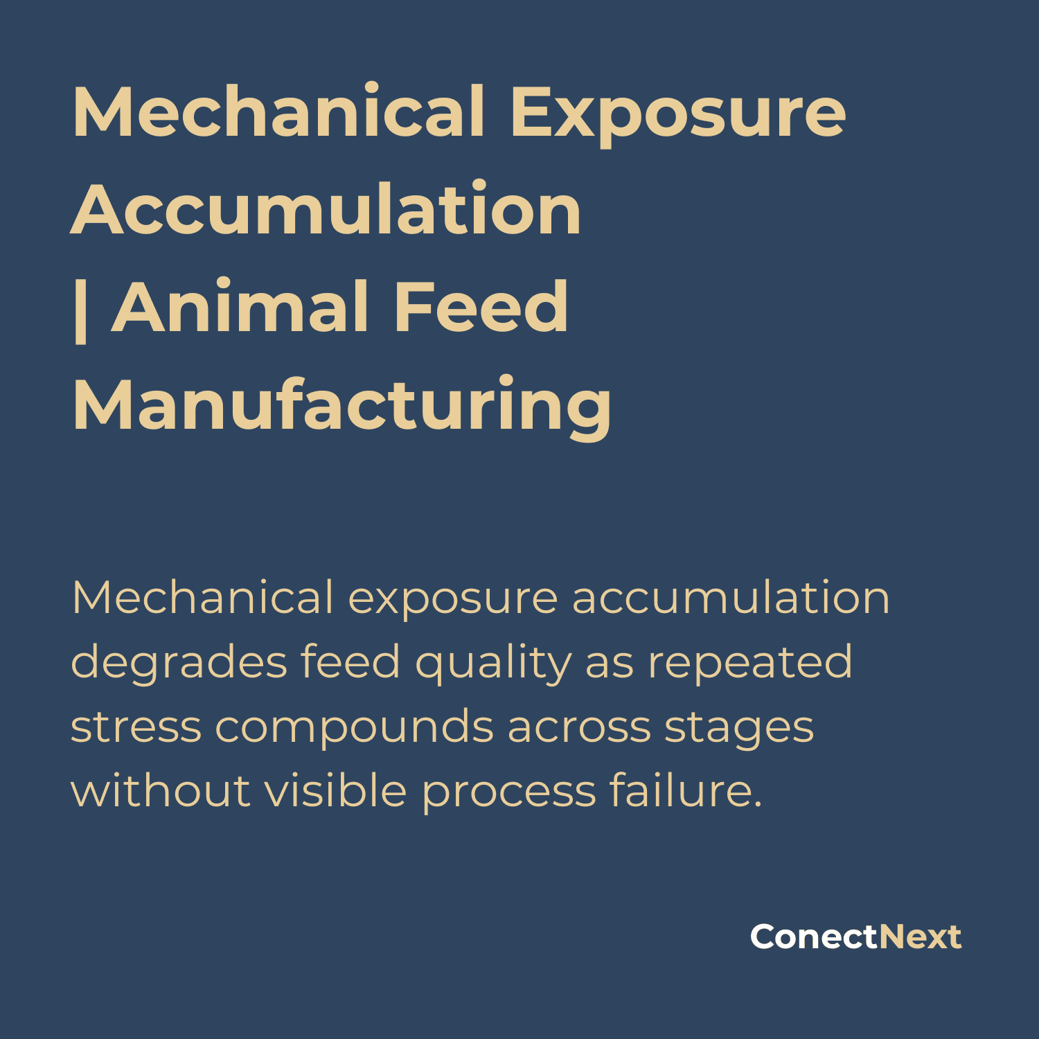 Accumulo di esposizione meccanica | Produzione di mangimi per animali
