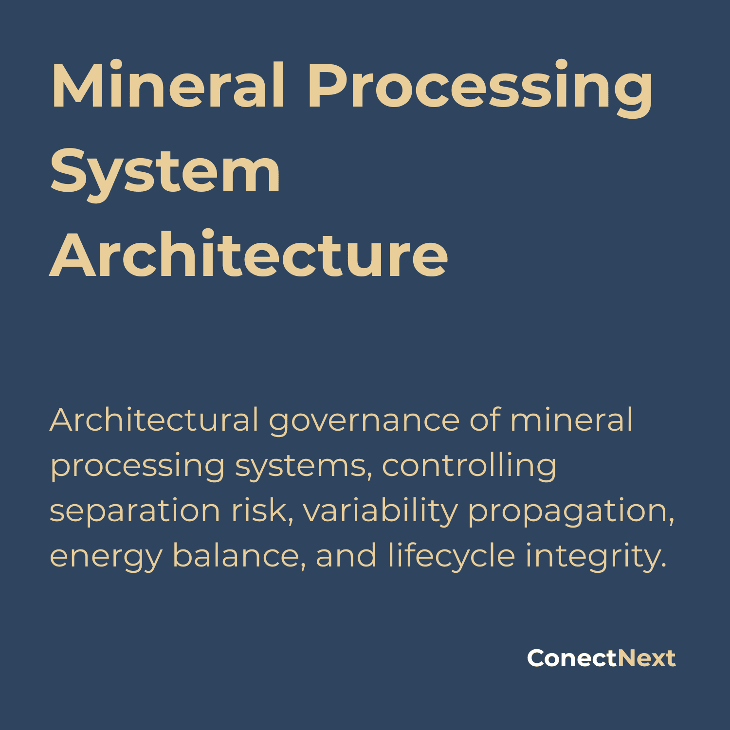 Mineral Processing System Architecture