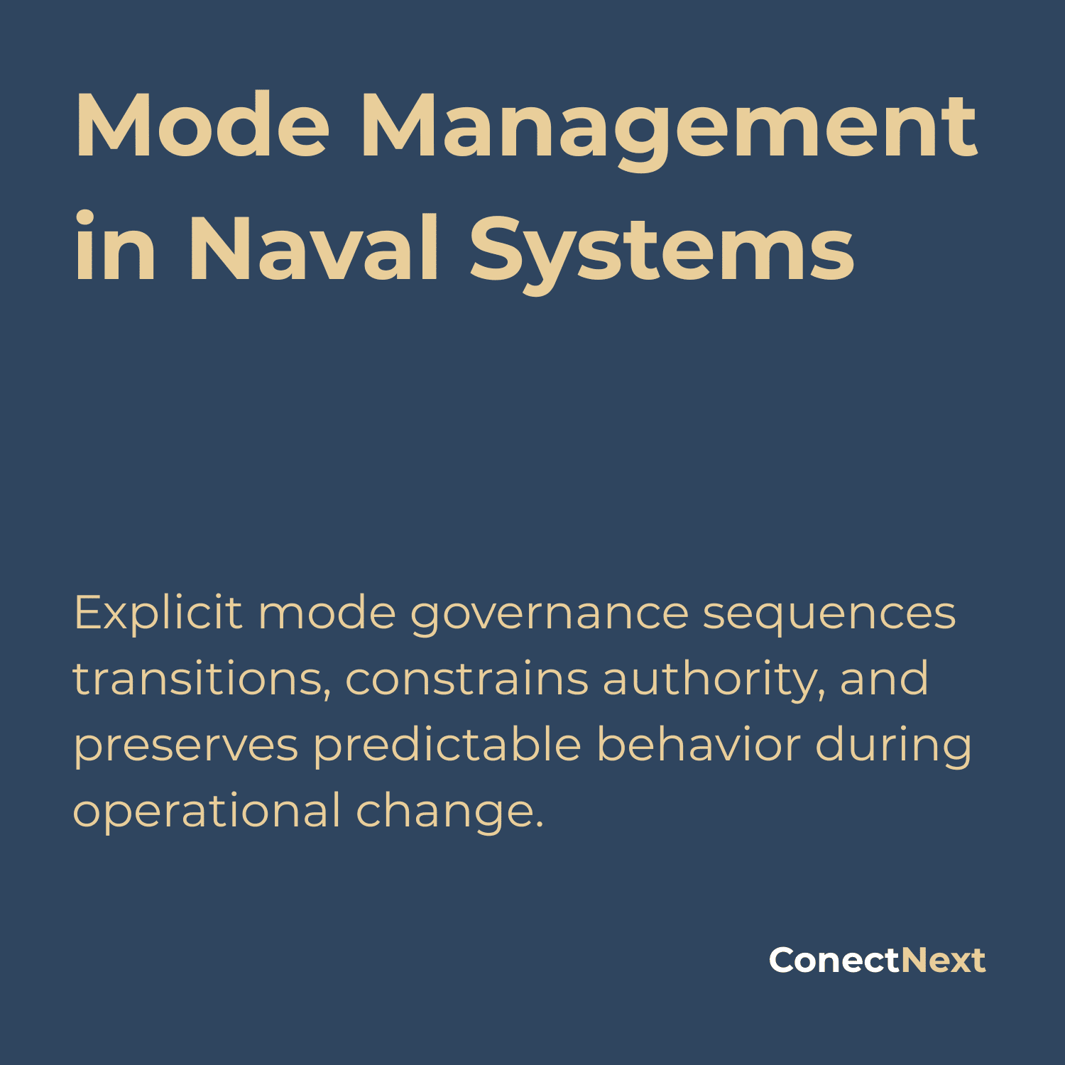 Mode Management in Naval Systems | ConectNext