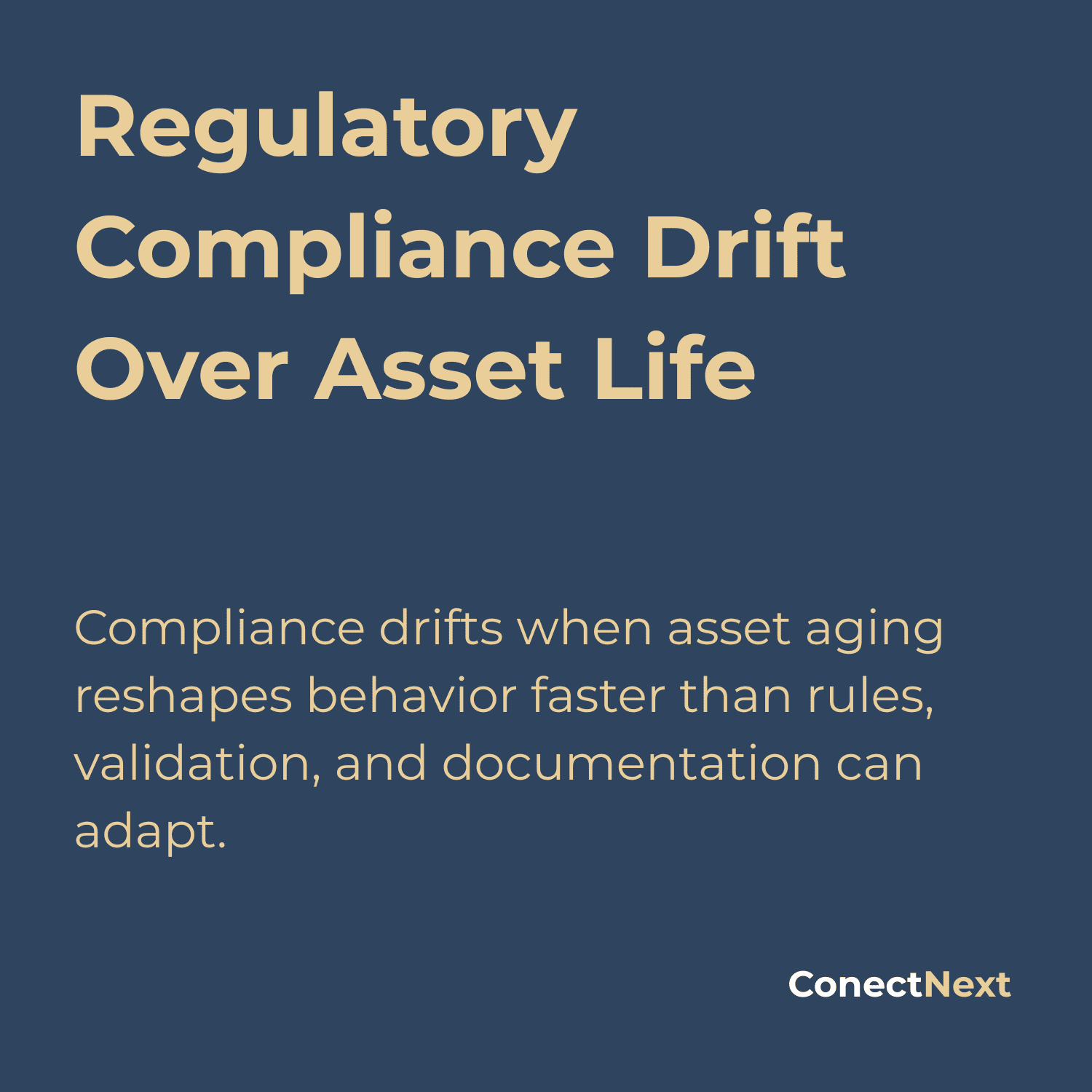 Regulatory Compliance Drift Over Asset Life | ConectNext