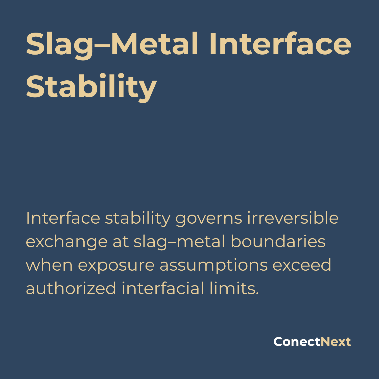 Slag–Metal Interface Stability | ConectNext