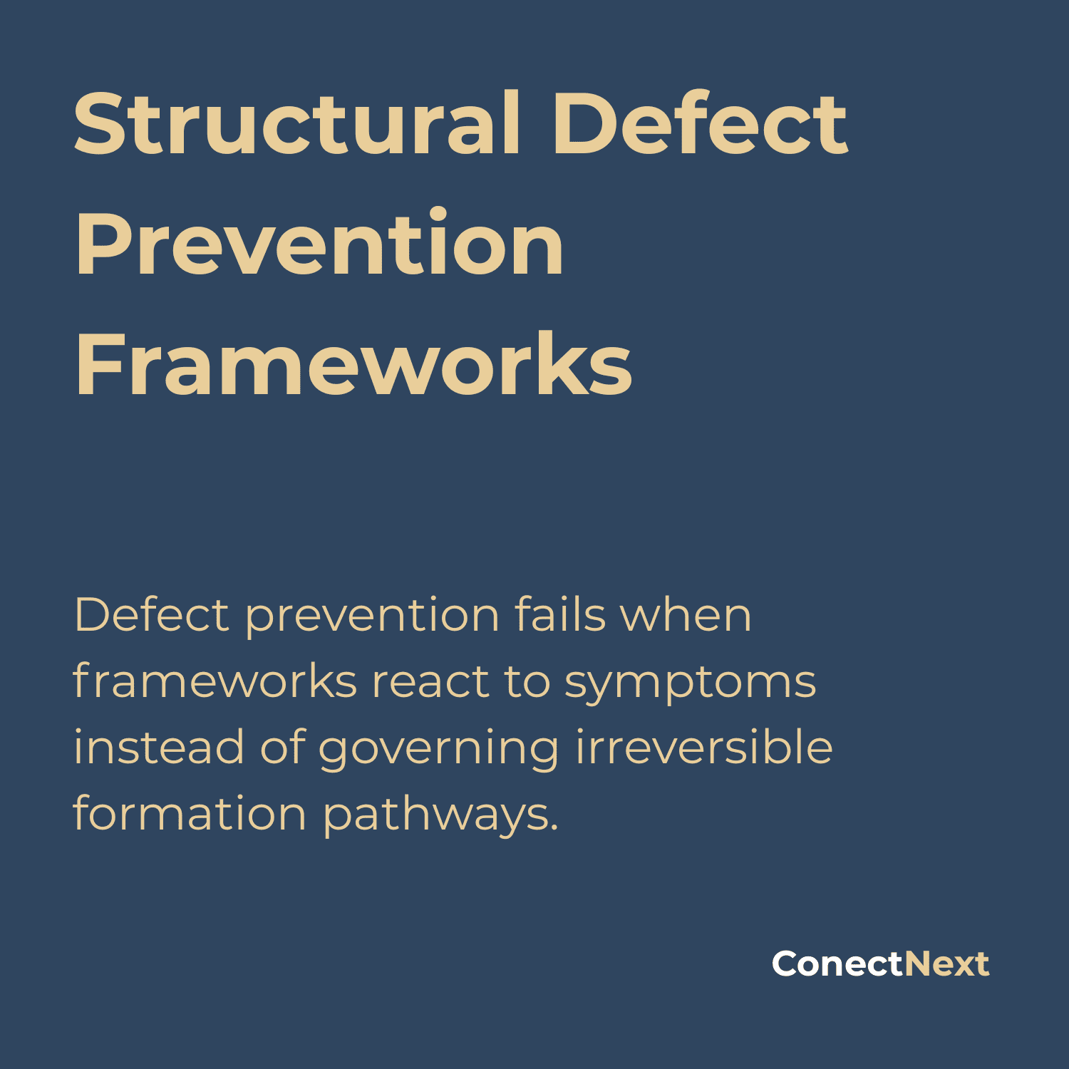 Structural Defect Prevention Frameworks | ConectNext