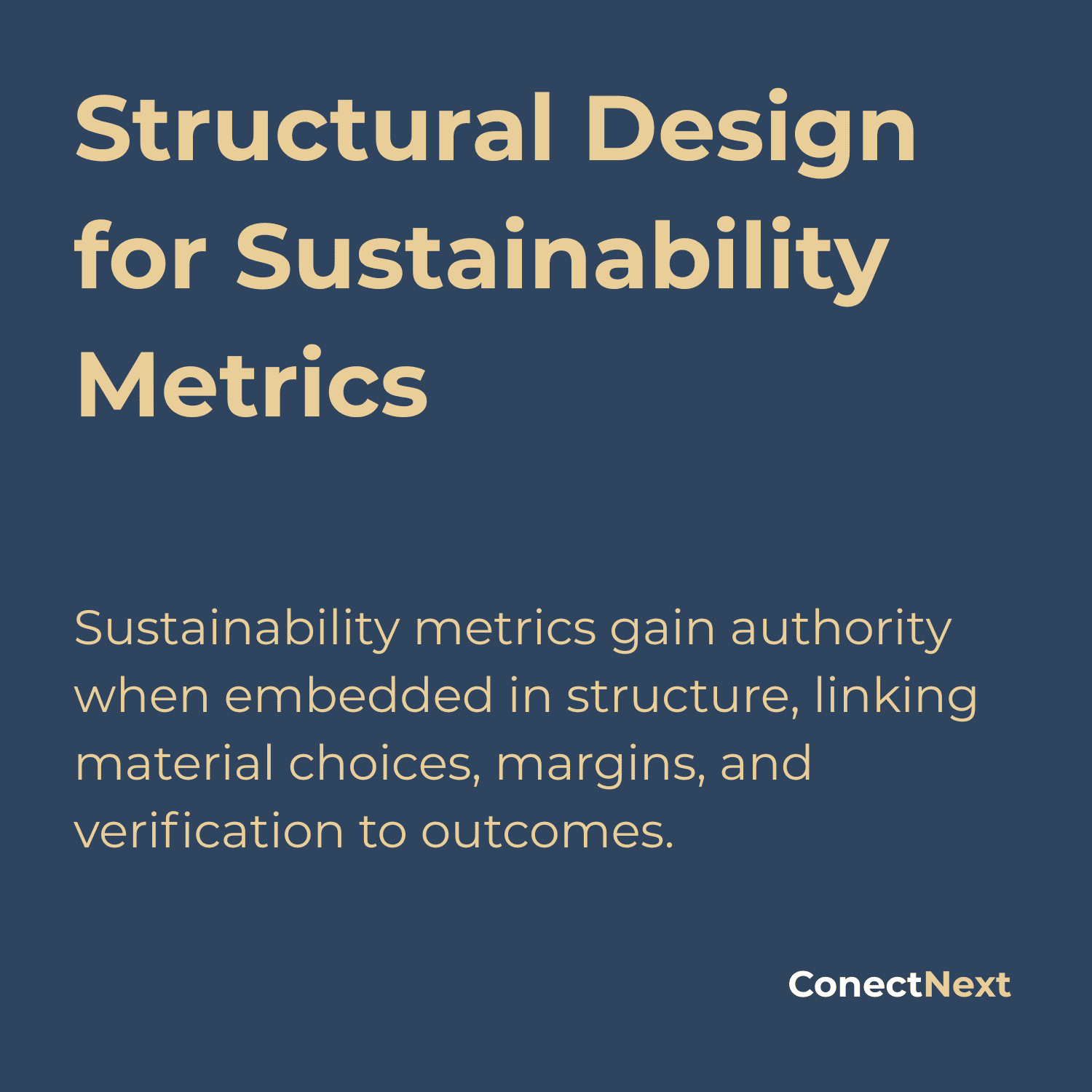 Structural Design for Sustainability Metrics | ConectNext