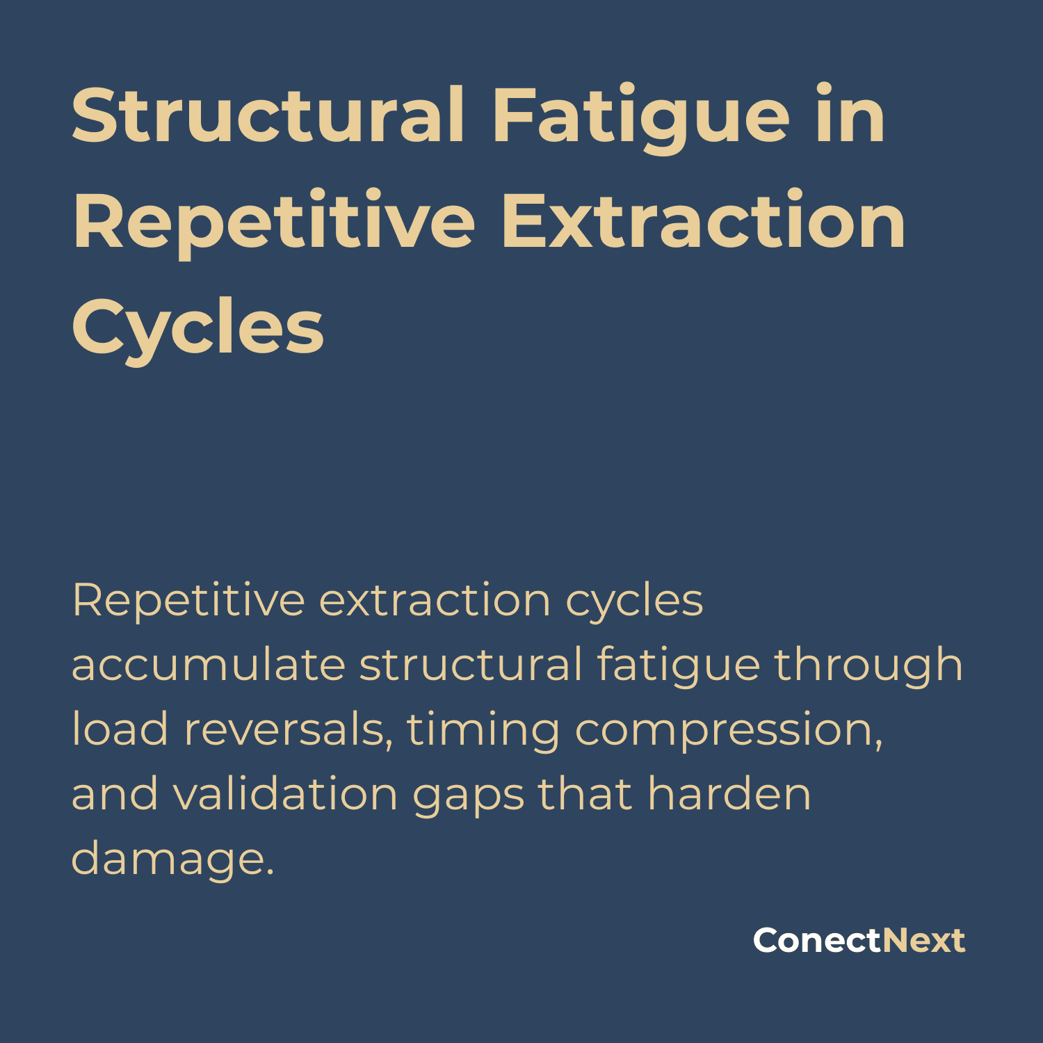 Structural Fatigue in Repetitive Extraction Cycles | ConectNext
