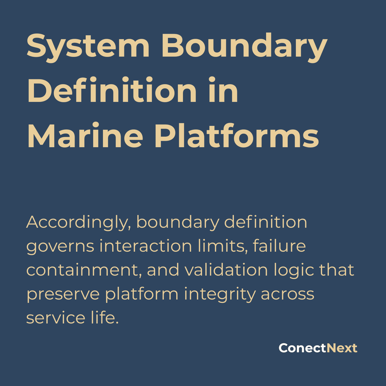 System Boundary Definition in Marine Platforms | ConectNext
