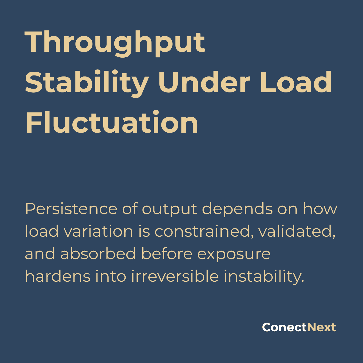 Stabilnost protoka pod fluktuacijama opterećenja | ConectNext
