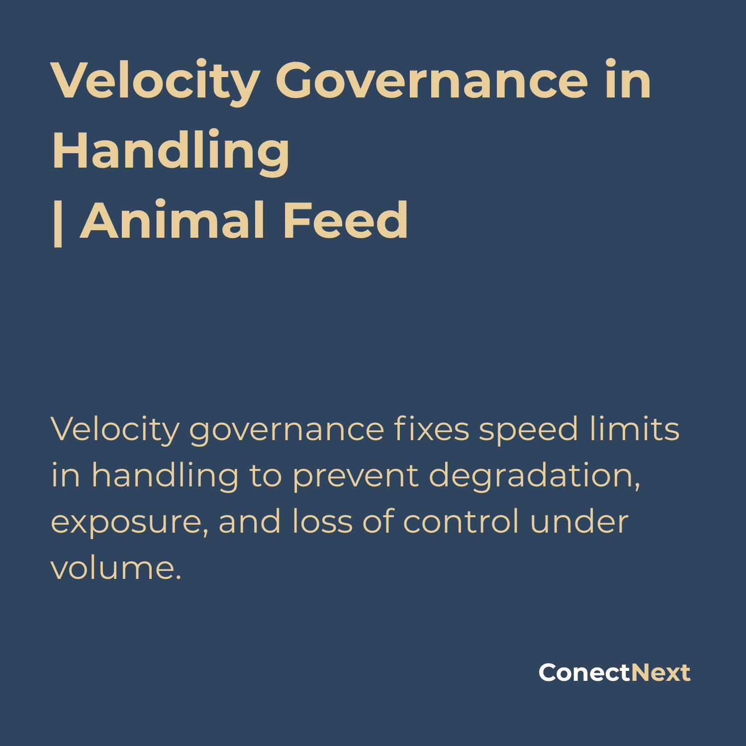 Velocity Governance in Handling | Animal Feed | ConectNext