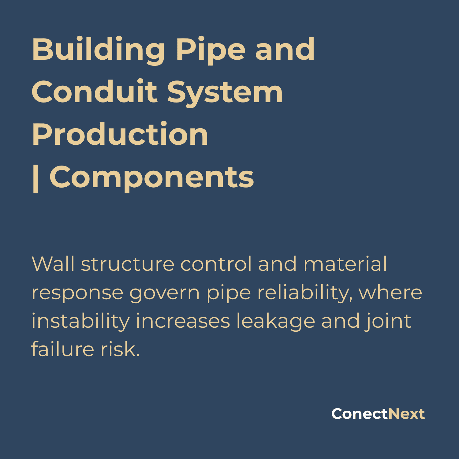 Building Pipe and Conduit System Production | Components