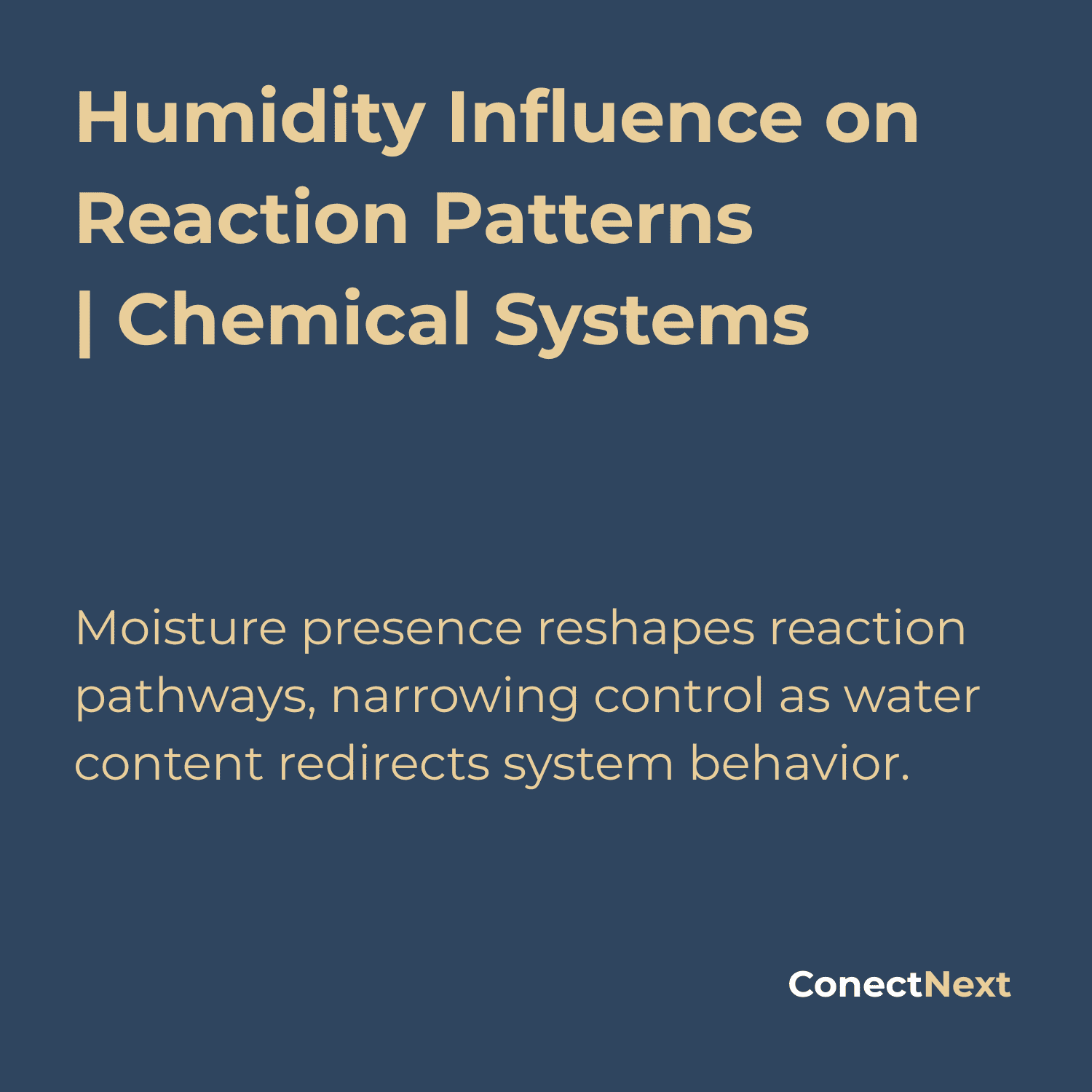 Humidity Influence on Reaction Patterns in Chemicals
